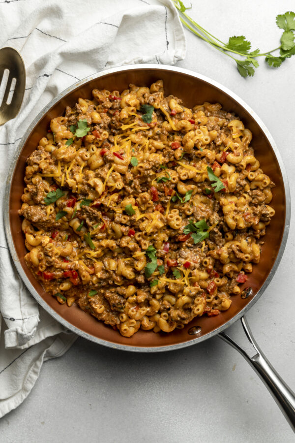 High Protein Taco Mac and Cheese - Oh Snap Macros
