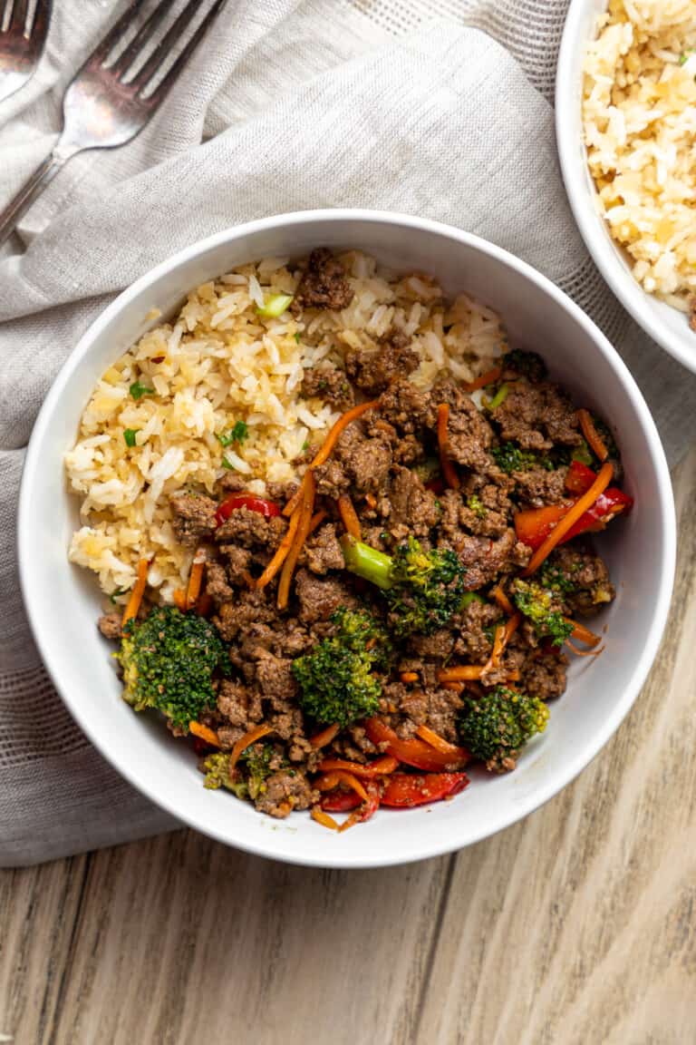 Teriyaki Beef Bowls - Oh Snap Macros