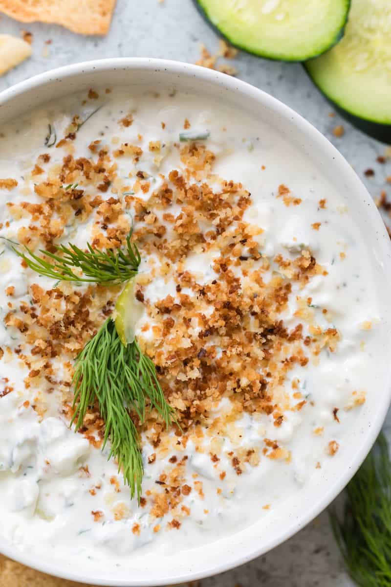 High Protein Fried Dill Pickle Dip - Oh Snap Macros