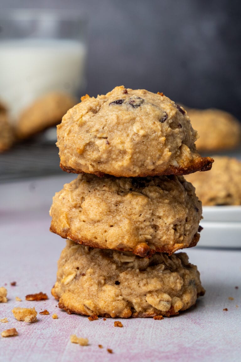 White Chocolate Cranberry Oatmeal Cookies (without butter) - Oh Snap Macros