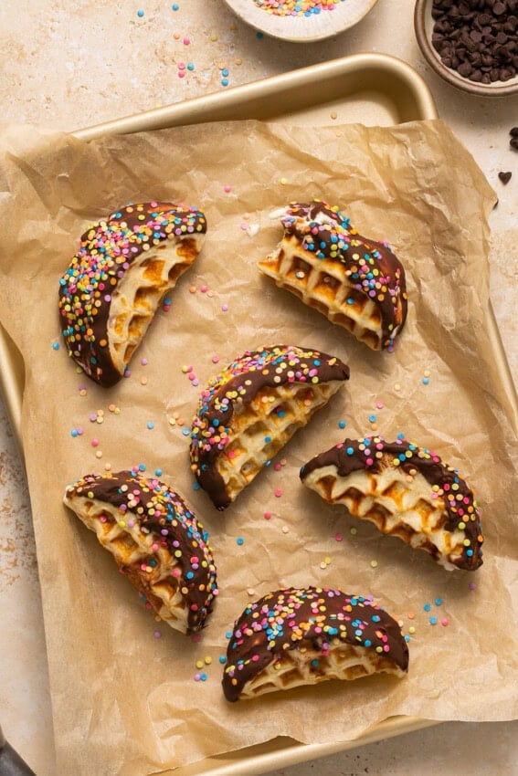 Ice Cream Tacos with Protein Waffle Cone - Oh Snap Macros