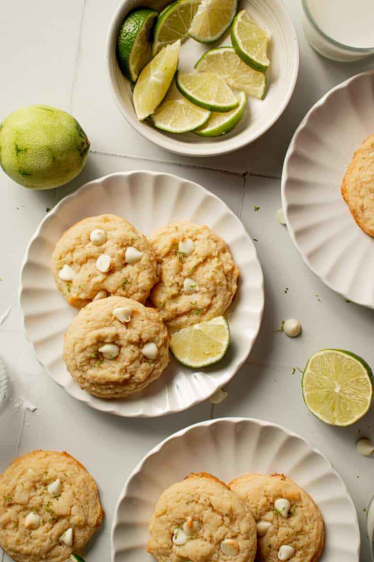 Easy Key Lime Pie Cookies with White Chocolate Chips - Oh Snap Macros