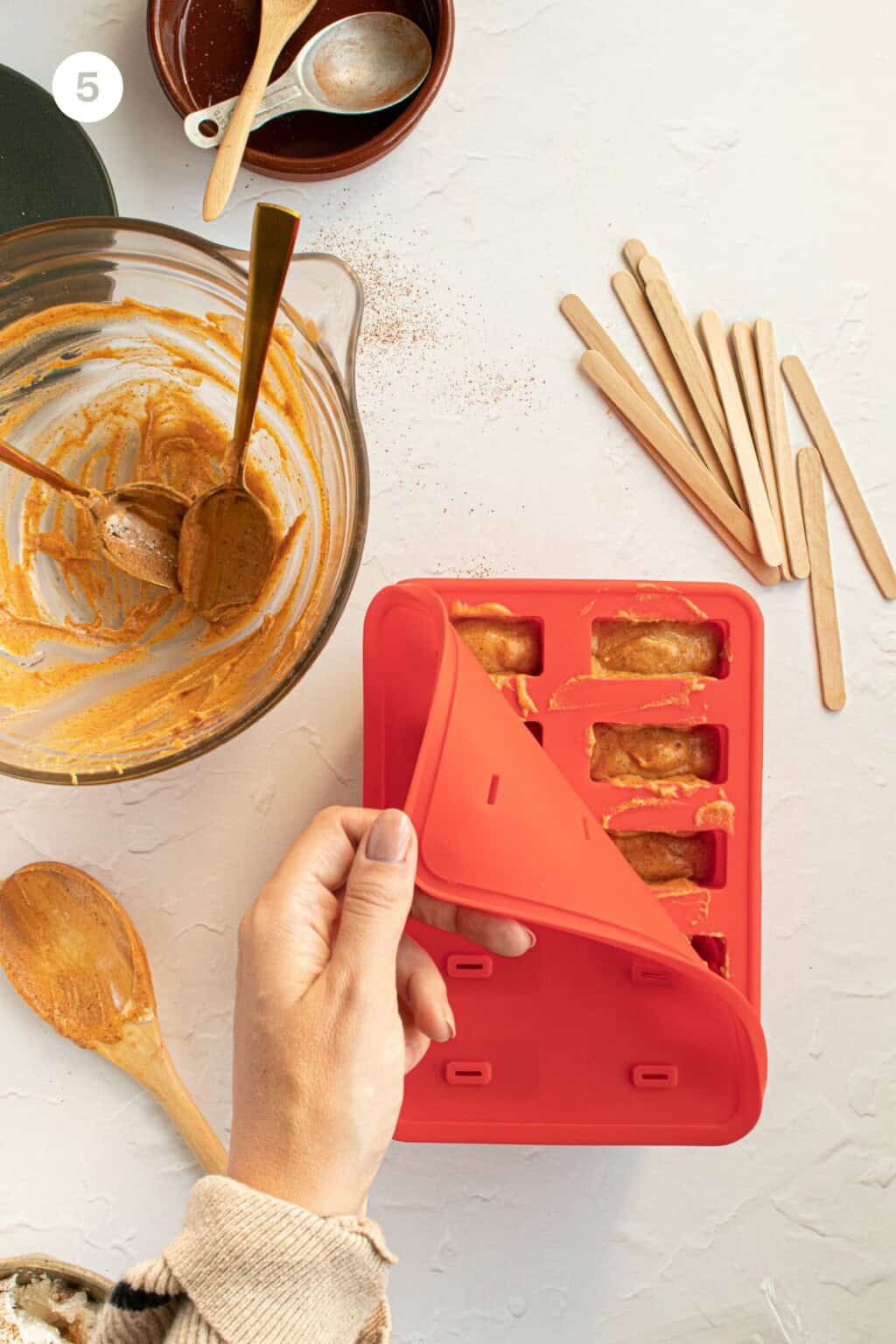 Creamy Pumpkin Pie Spice Popsicle Recipe - Oh Snap Macros