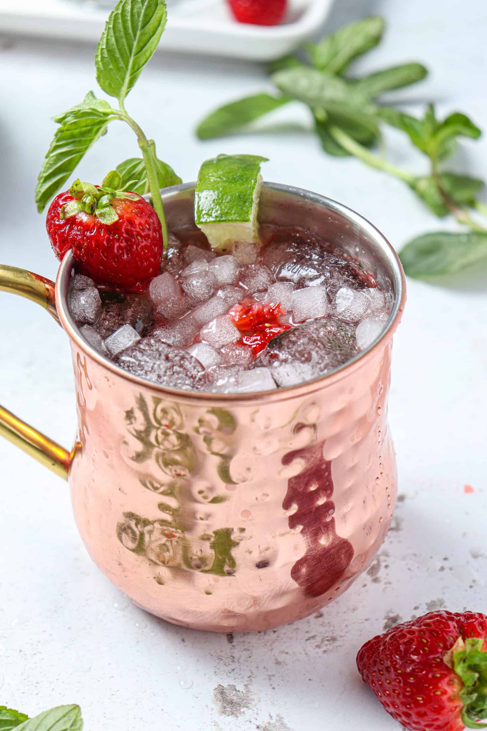 Refreshing Non-Alcoholic Moscow Mule Mocktail - Oh Snap Macros