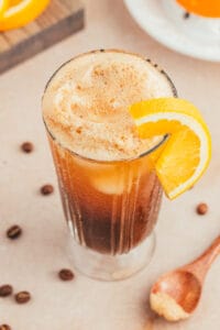 Fizzy Orange Coffee Mocktail (Non-Alcoholic) - Oh Snap Macros