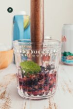 Coconut Blueberry Mint Mocktail (low calorie) - Oh Snap Macros