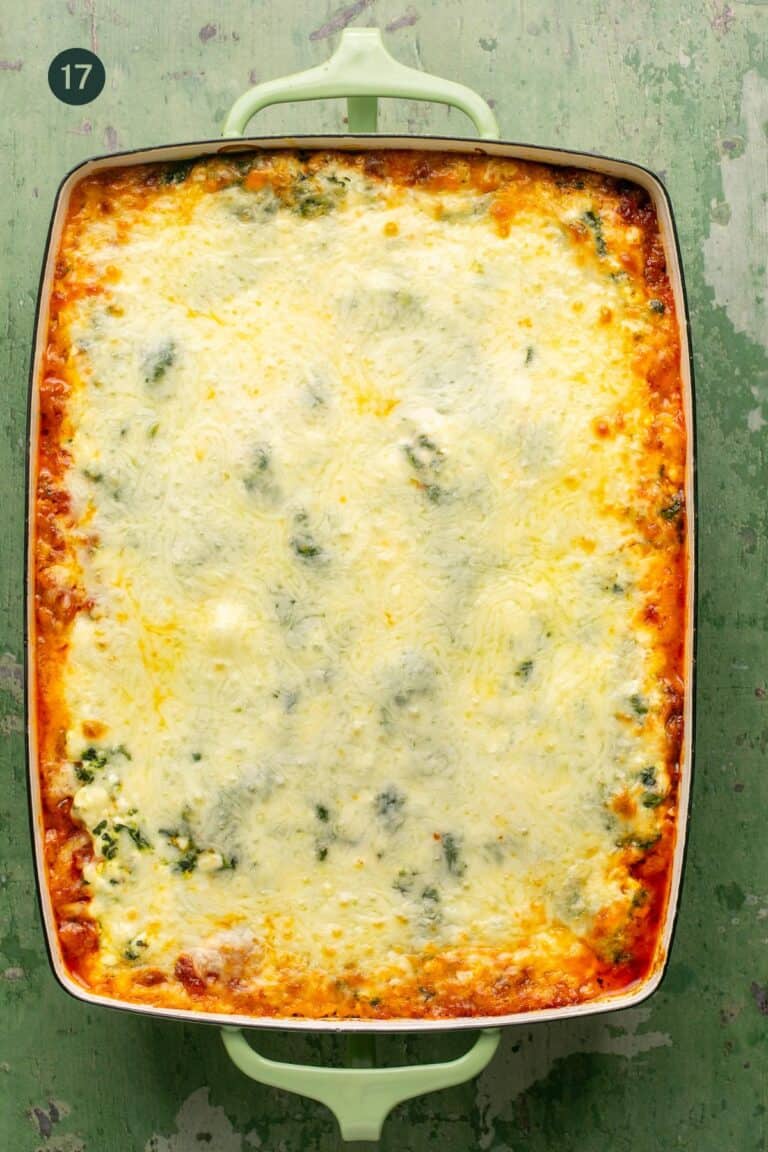 Easy Beefy Cottage Cheese and Spinach Lasagna - Oh Snap Macros