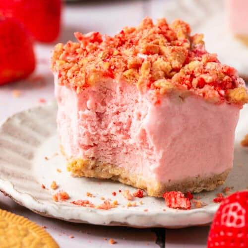 Strawberry Crunch Cottage Cheese Ice Cream Bars - Oh Snap Macros