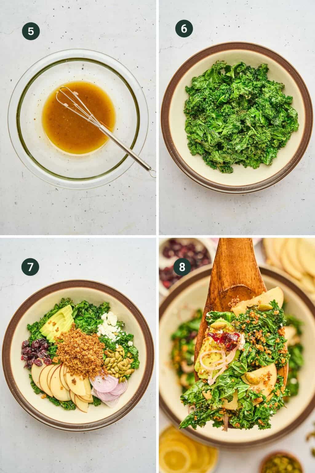 Crispy Quinoa Kale and Apple Salad with Chili Oil - Oh Snap Macros