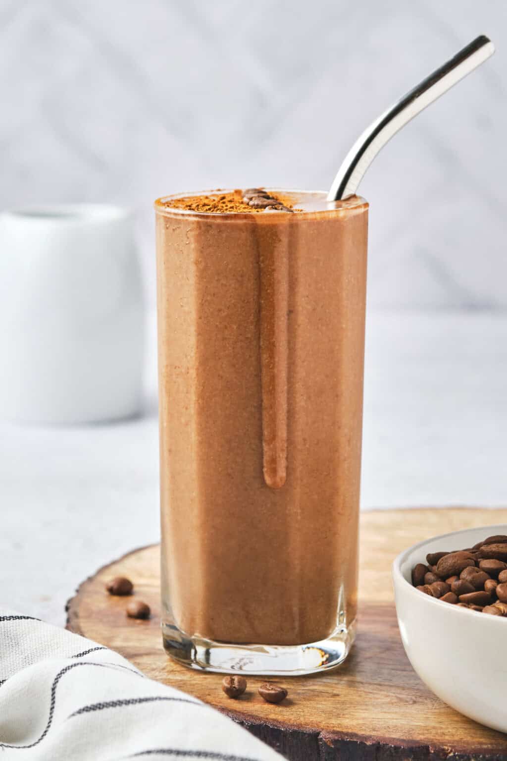 Coffee Peanut Butter Protein Shake - Oh Snap Macros