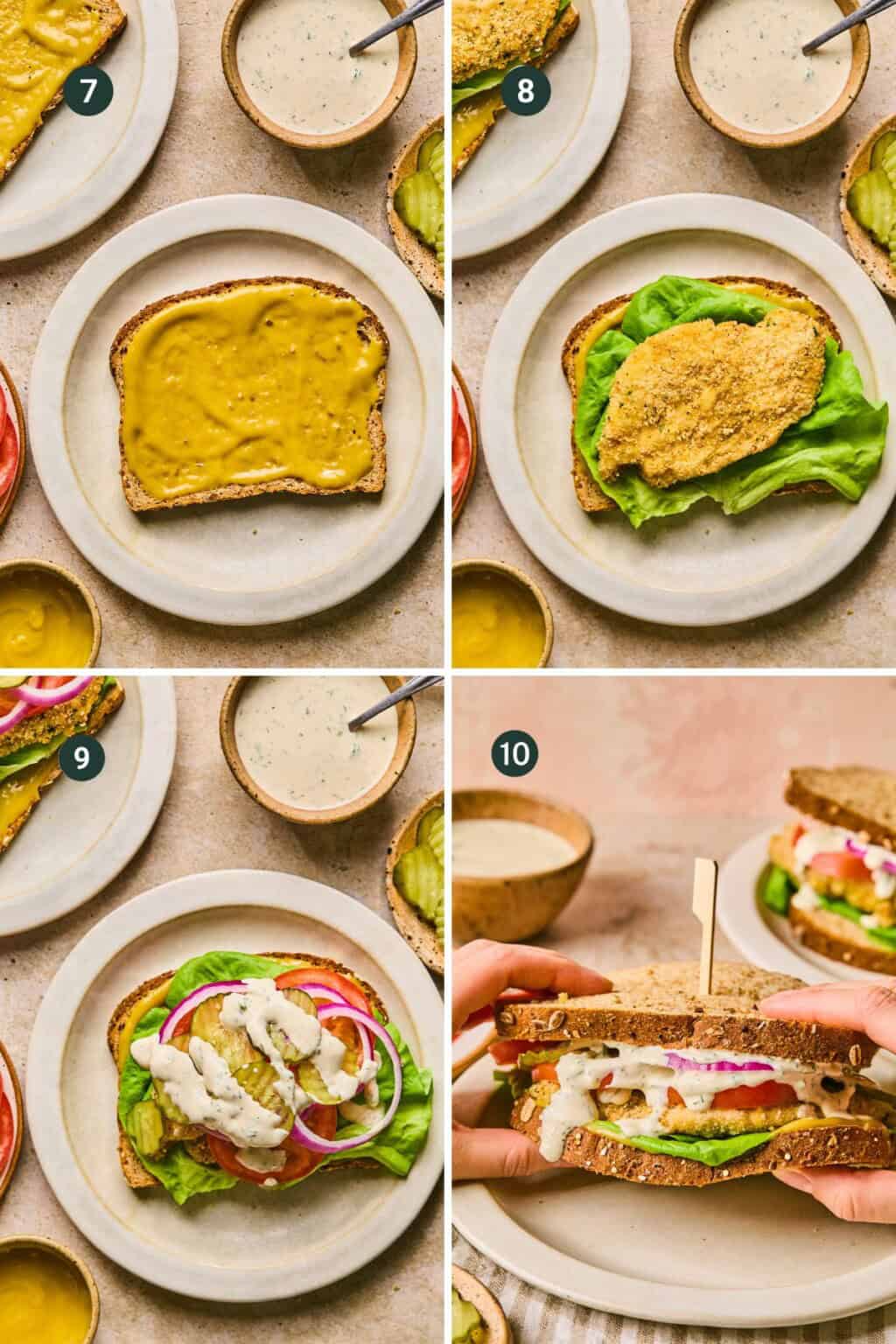 Crispy Baked Chicken Cutlet Sandwiches with Creamy Ranch - Oh Snap Macros