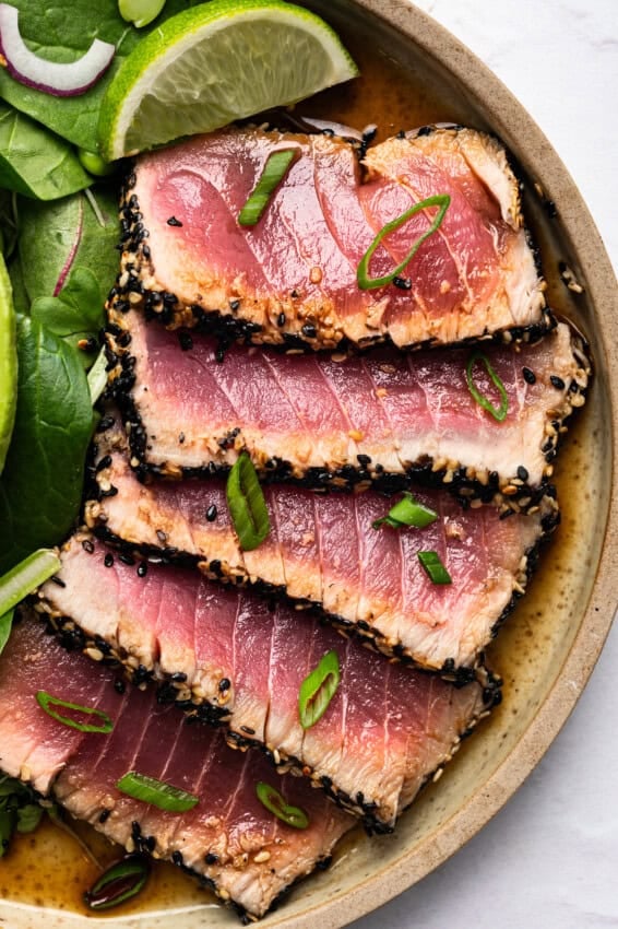 Quick Seared Sesame Crusted Tuna - Oh Snap Macros