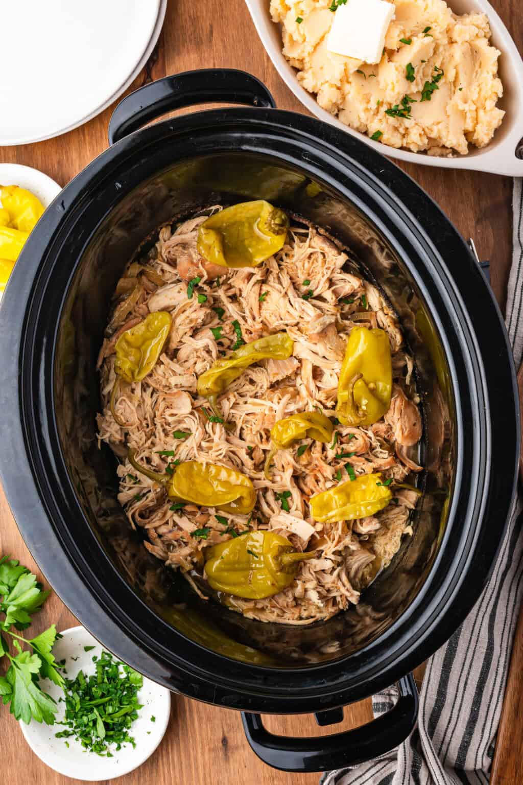 Easy Mississippi Slow Cooker Chicken (weeknight winner) - Oh Snap Macros